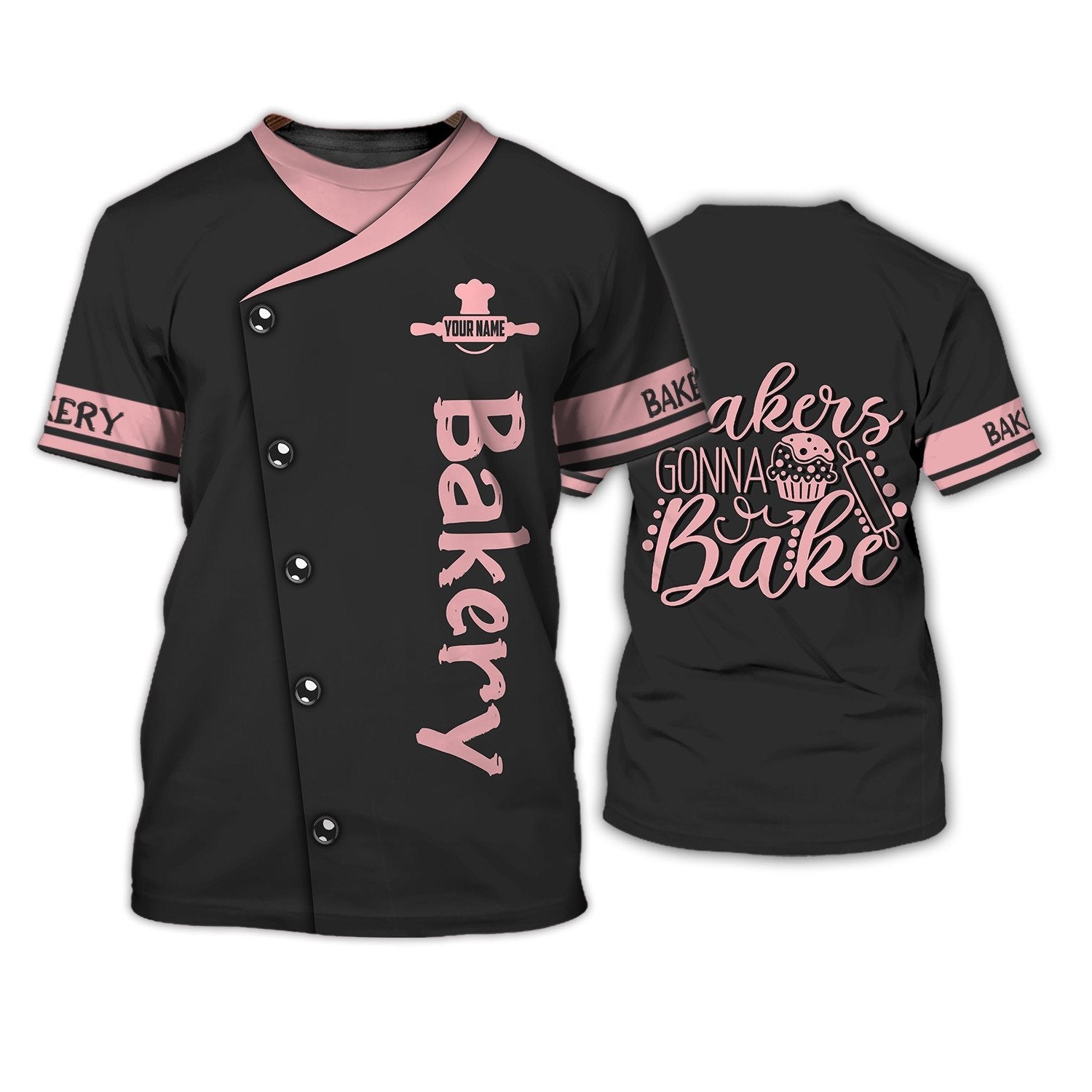 Uni Personalized Name Gonna Bake Uniform Baking Pattern 3D Shirt [Non ...