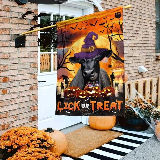 Uni Black Angus Lick Or Treat Flag – UniJames