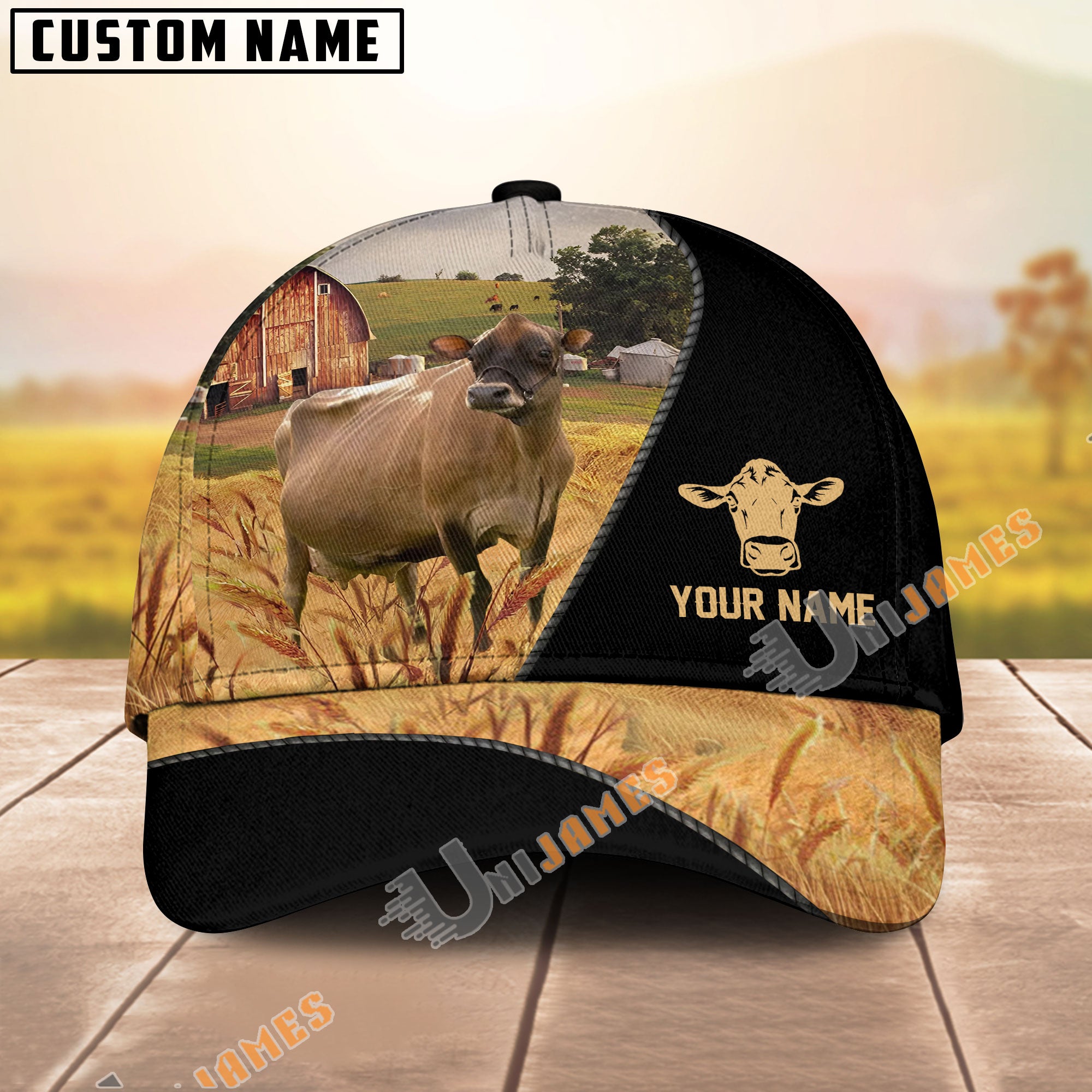Uni Jersey Barn Farm Black Customized Name Cap – UniJames