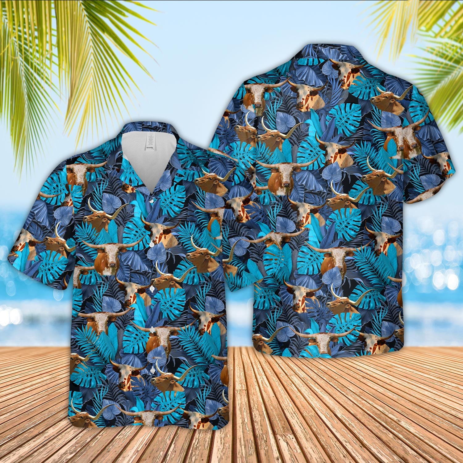 Uni Texas Longhorn Leaf Pattern Hawaiian Shirt – UniJames