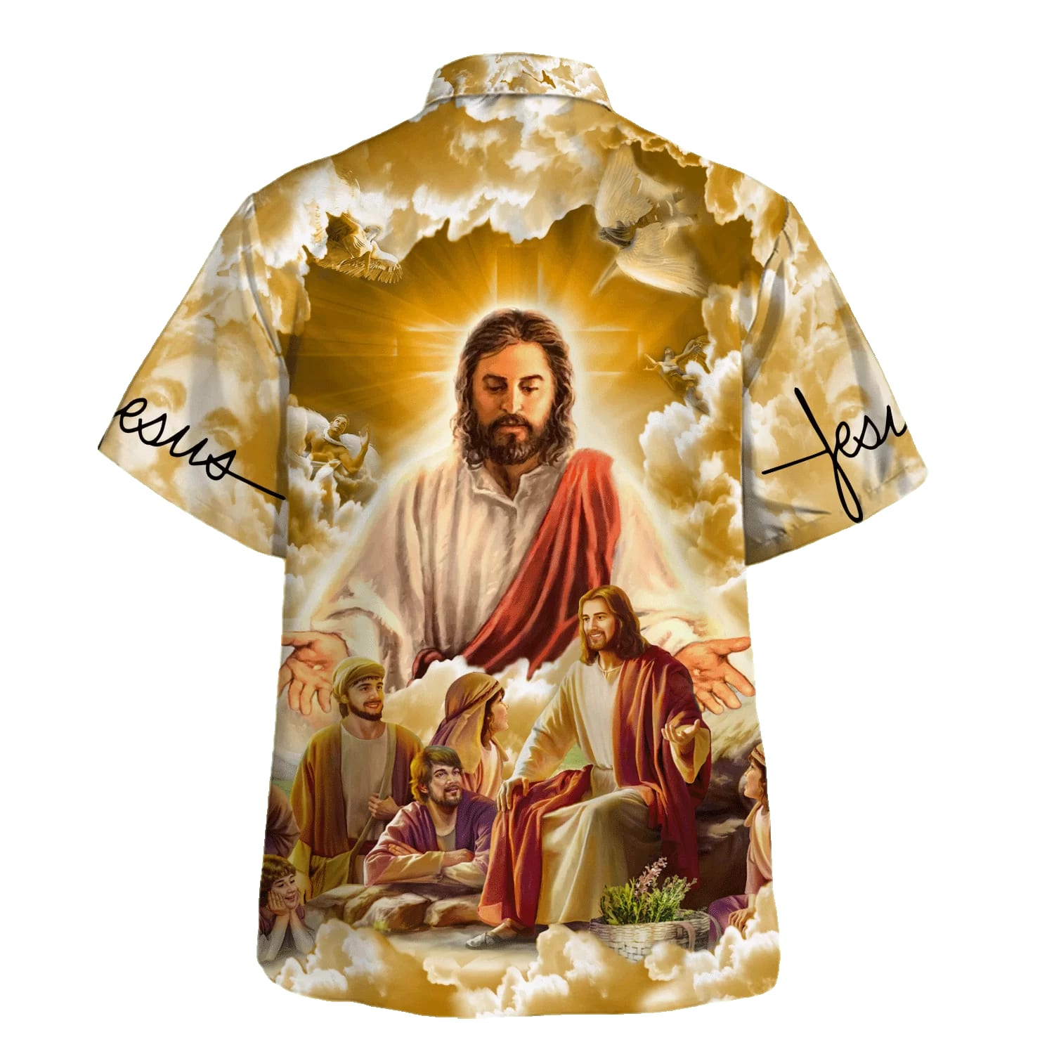 UniJames Jesus Christ With His Disciples Hawaiian Shirts For Men And W