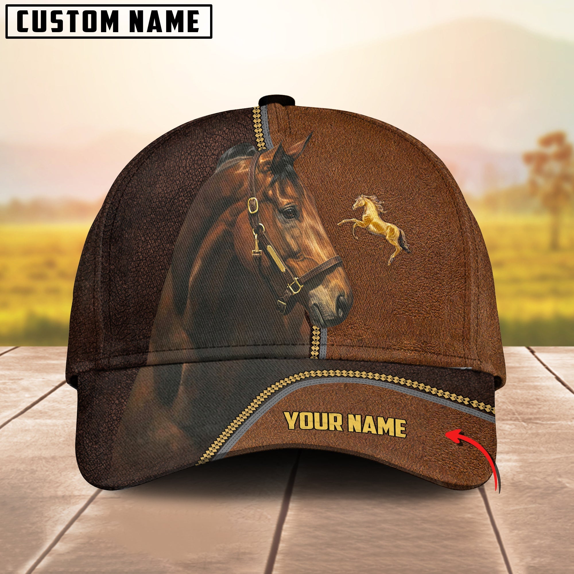 Uni Brown Horse Personalized Name Cap – UniJames