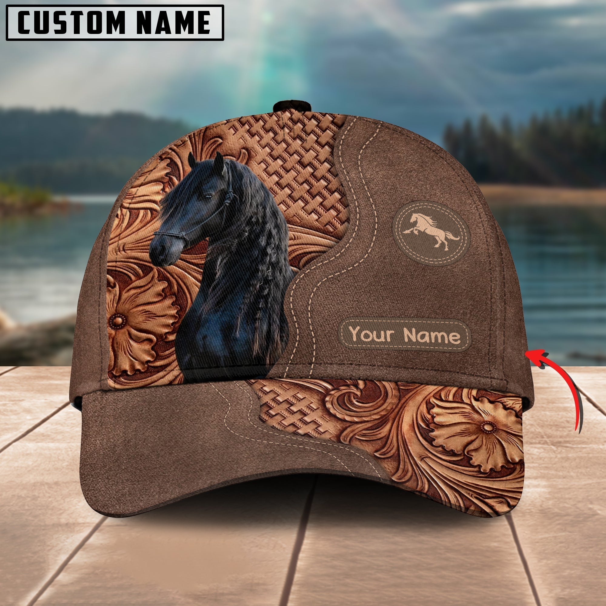 Uni Friesian Horse Custom Name Classic Cap – UniJames