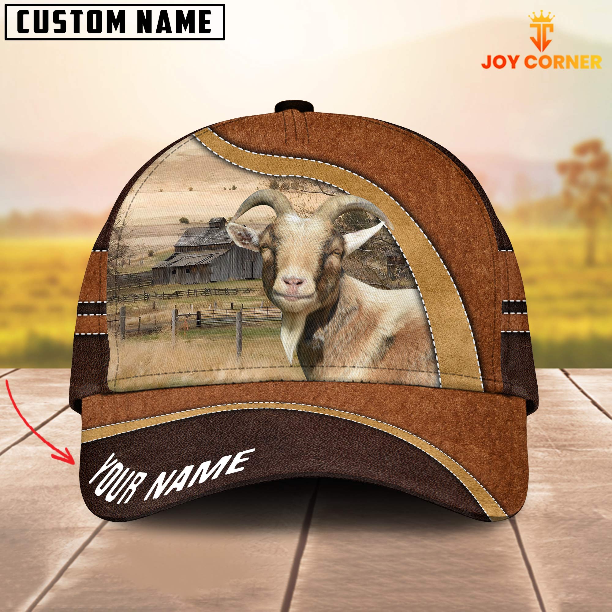 Uni Goat Happy Face Customized Name Cap – UniJames