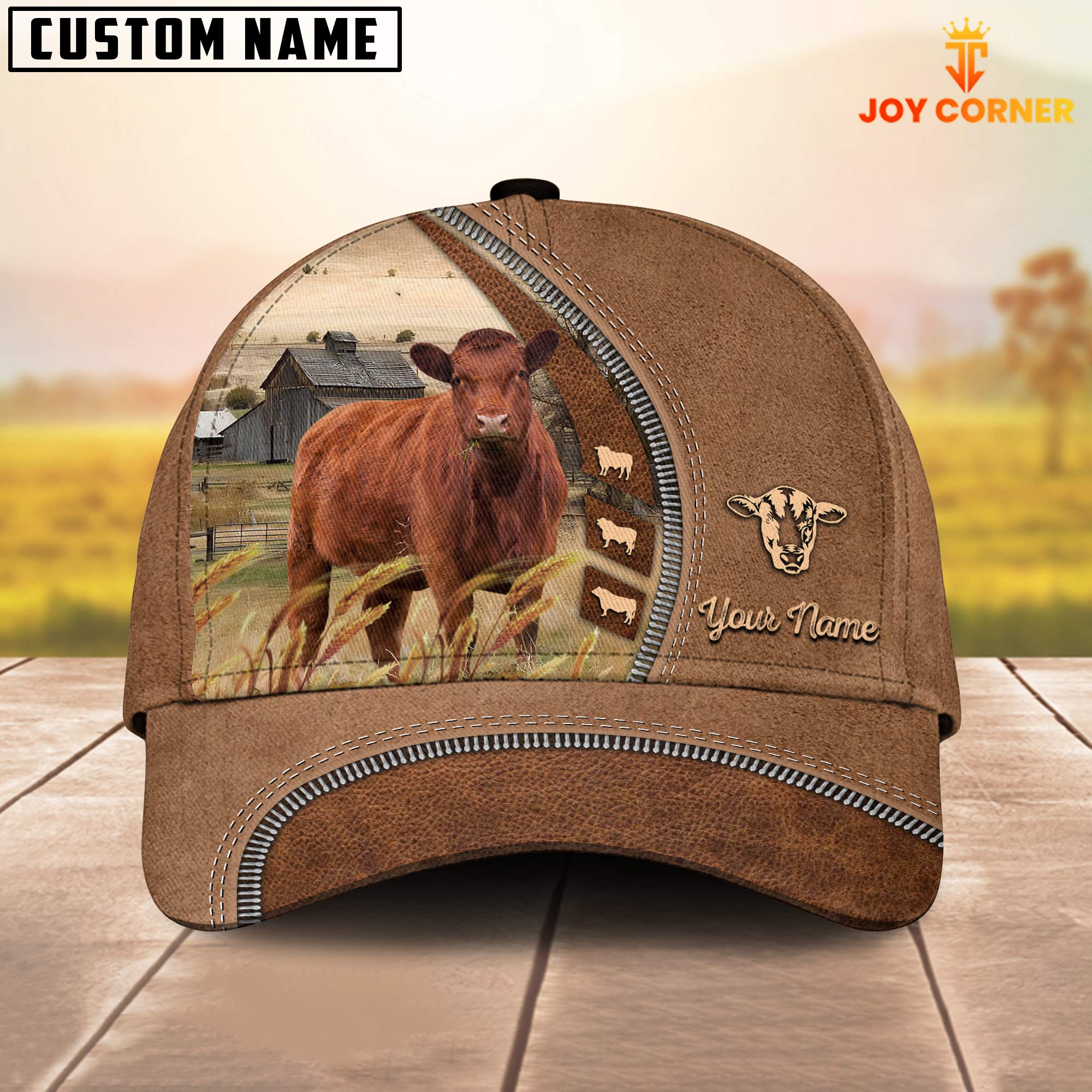 Uni Red Angus Farming Land Customized Name Cap – UniJames