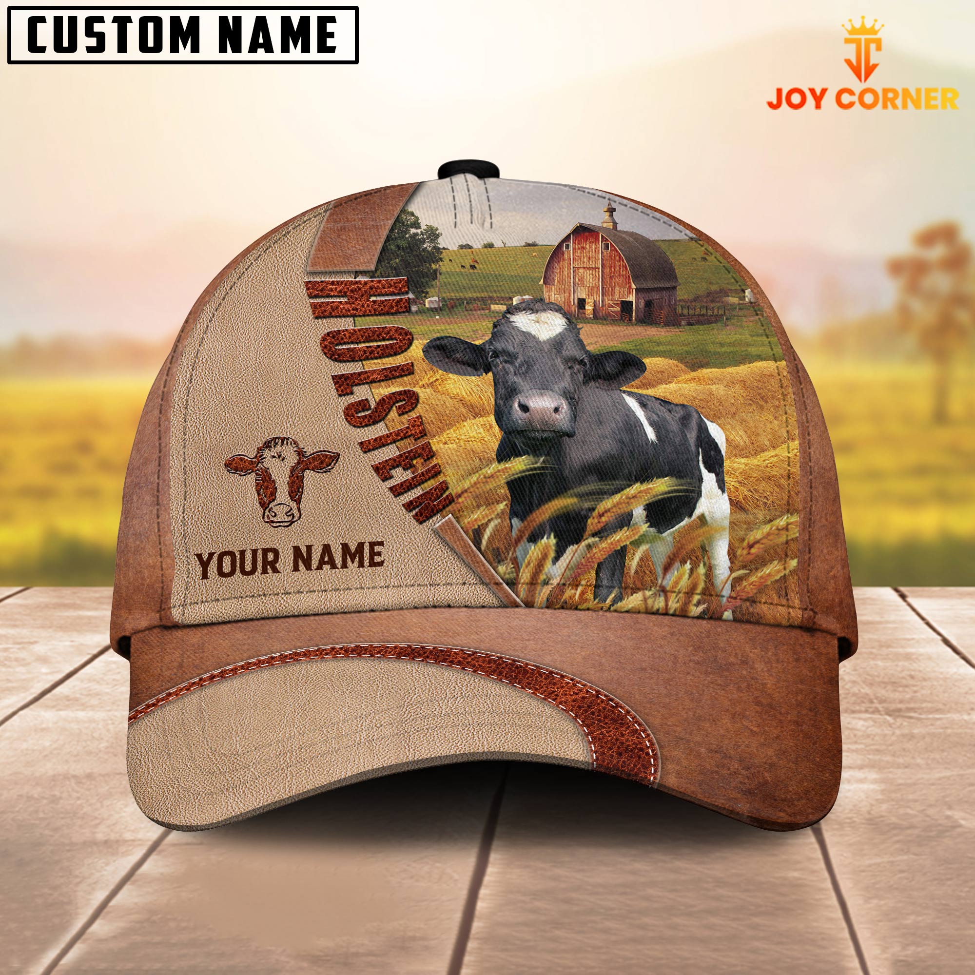 Uni Personalized Name Holstein Farm Barn Cap – UniJames