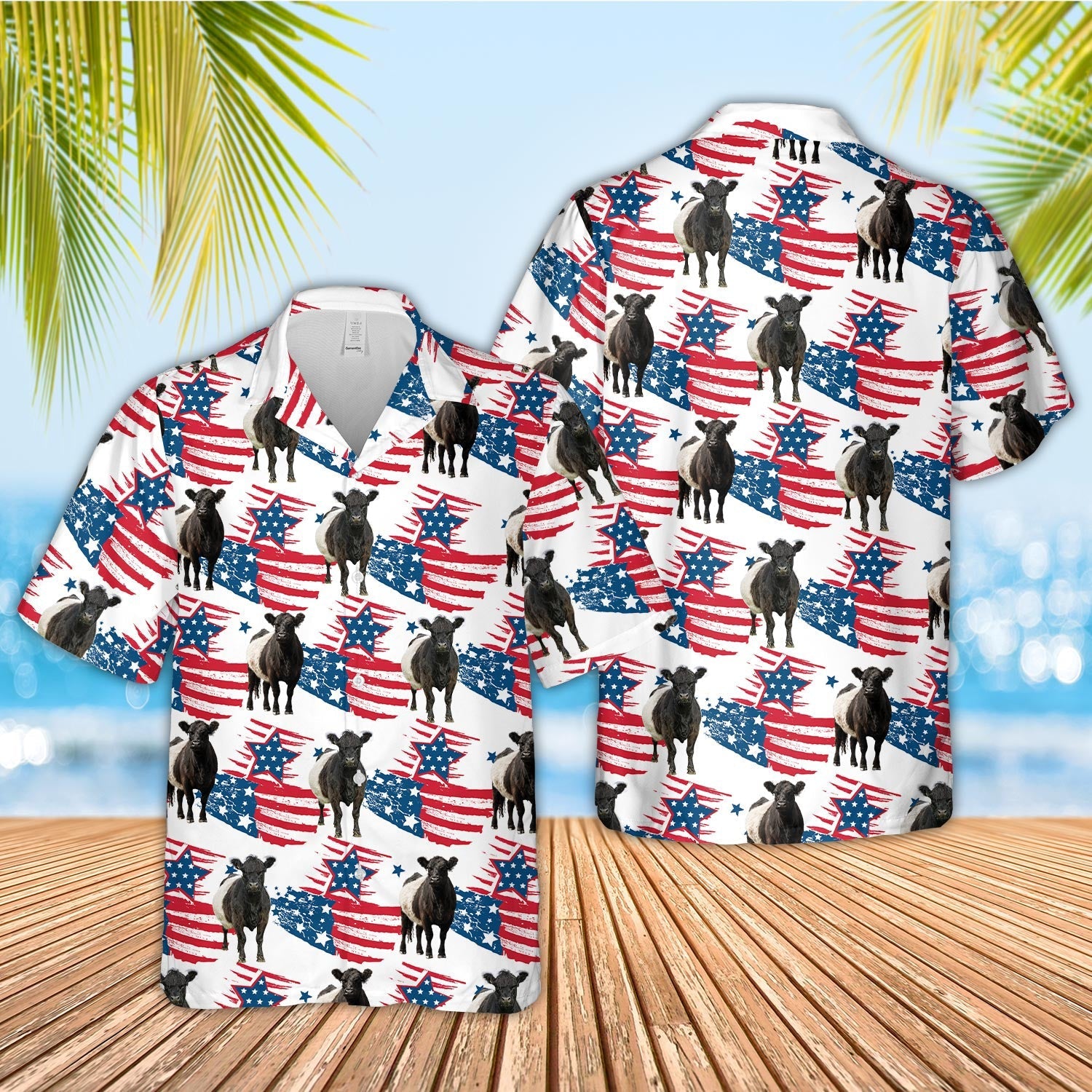 Unique Belted Galloway Happy Flag 3D Hawaiian Shirt – UniJames