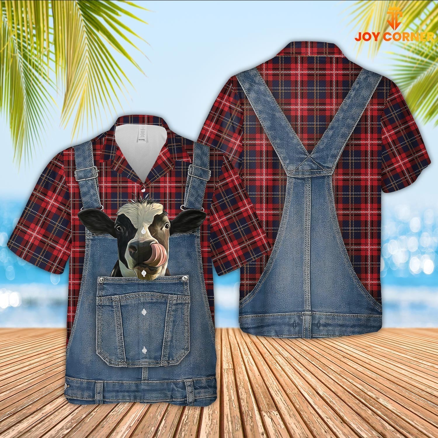 Unique Holstein Red Plaid Pattern 3D Shirts – UniJames