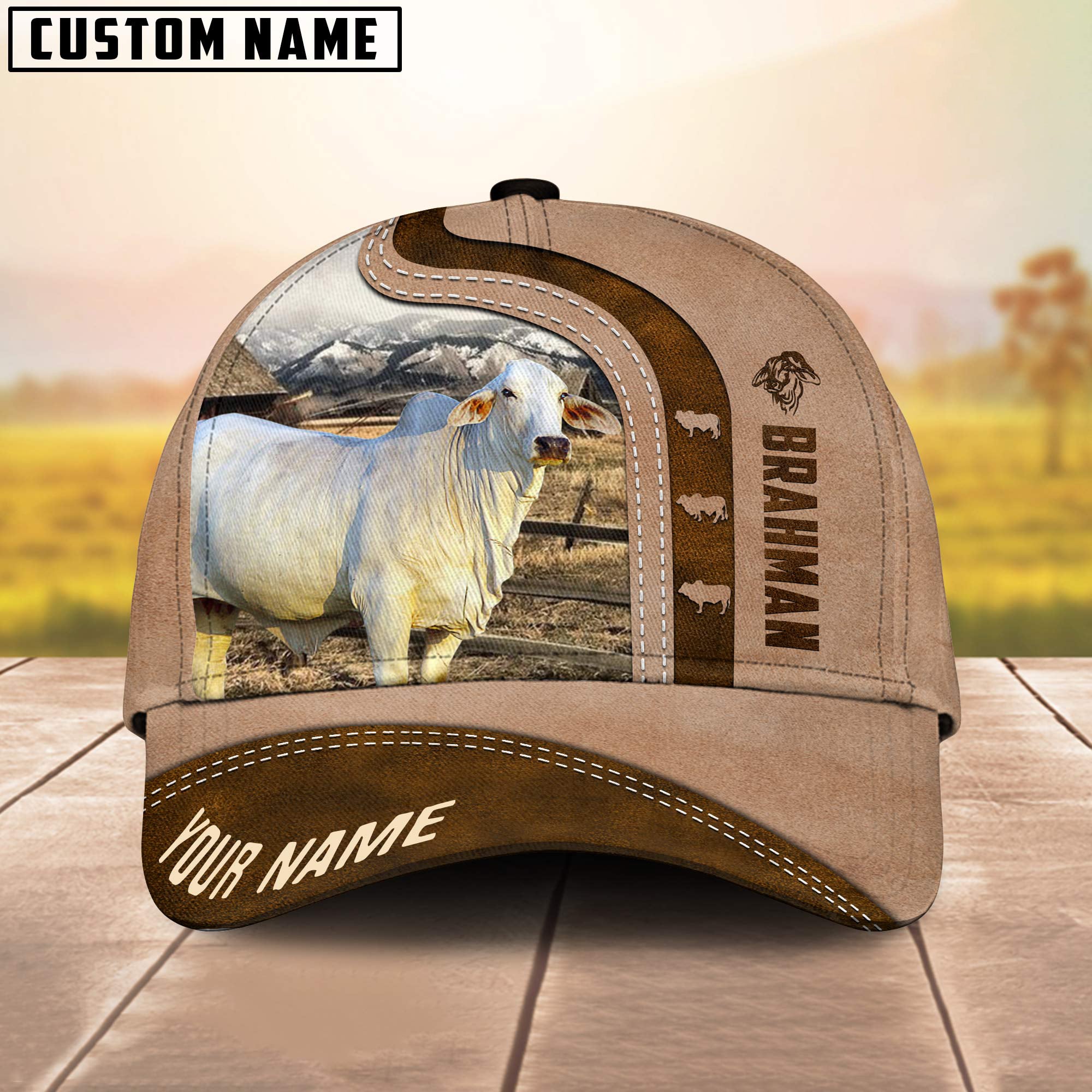 Uni Brahman Custom Name Light Brown Cap – UniJames