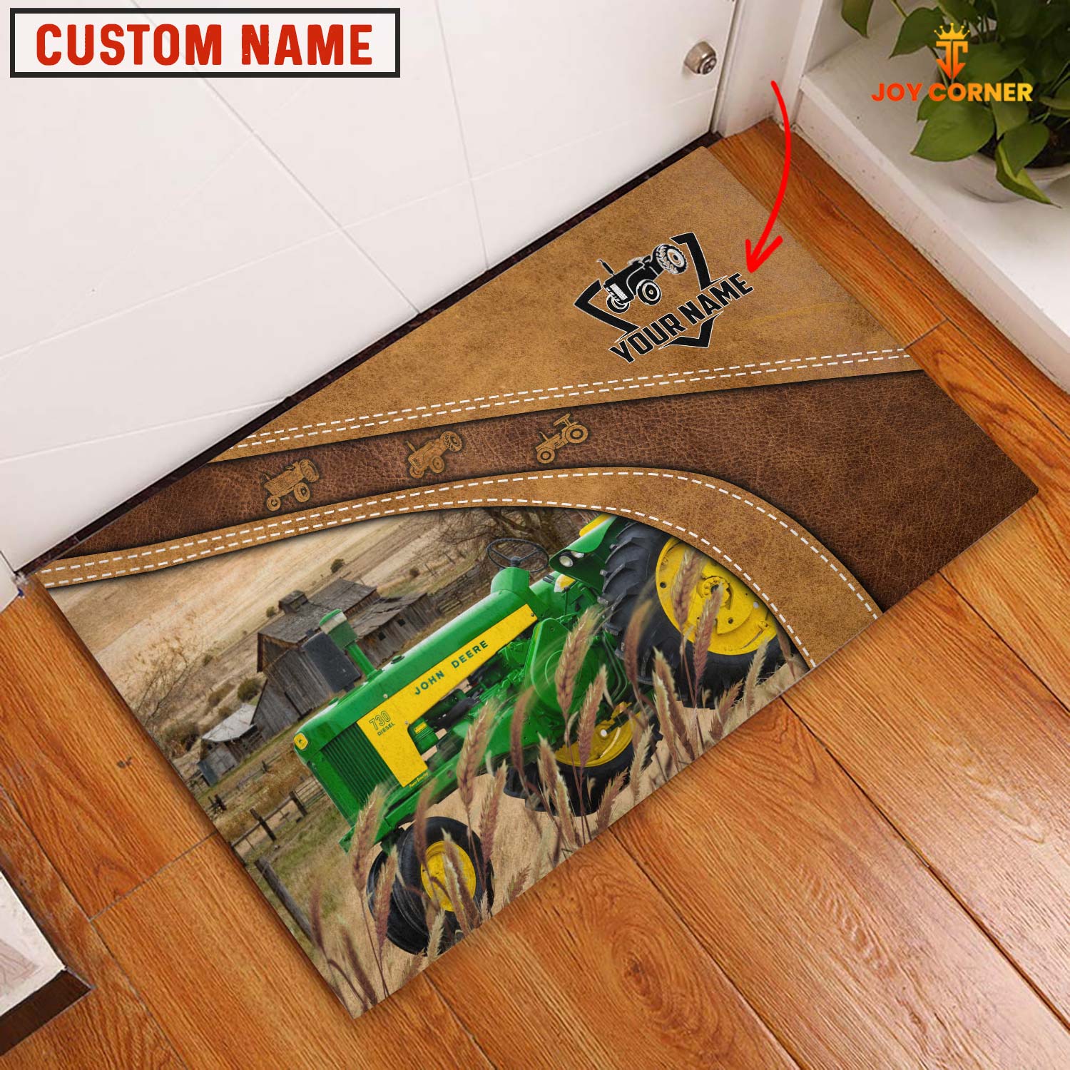 Uni John Deere 730 Diesel Personalized - Welcome Doormat – UniJames