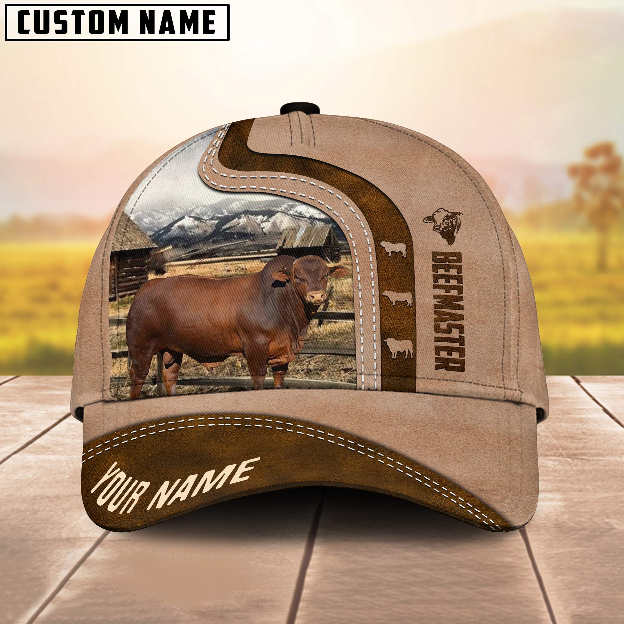 Uni Custom Name Beefmaster Cattle Light Brown Cap – UniJames