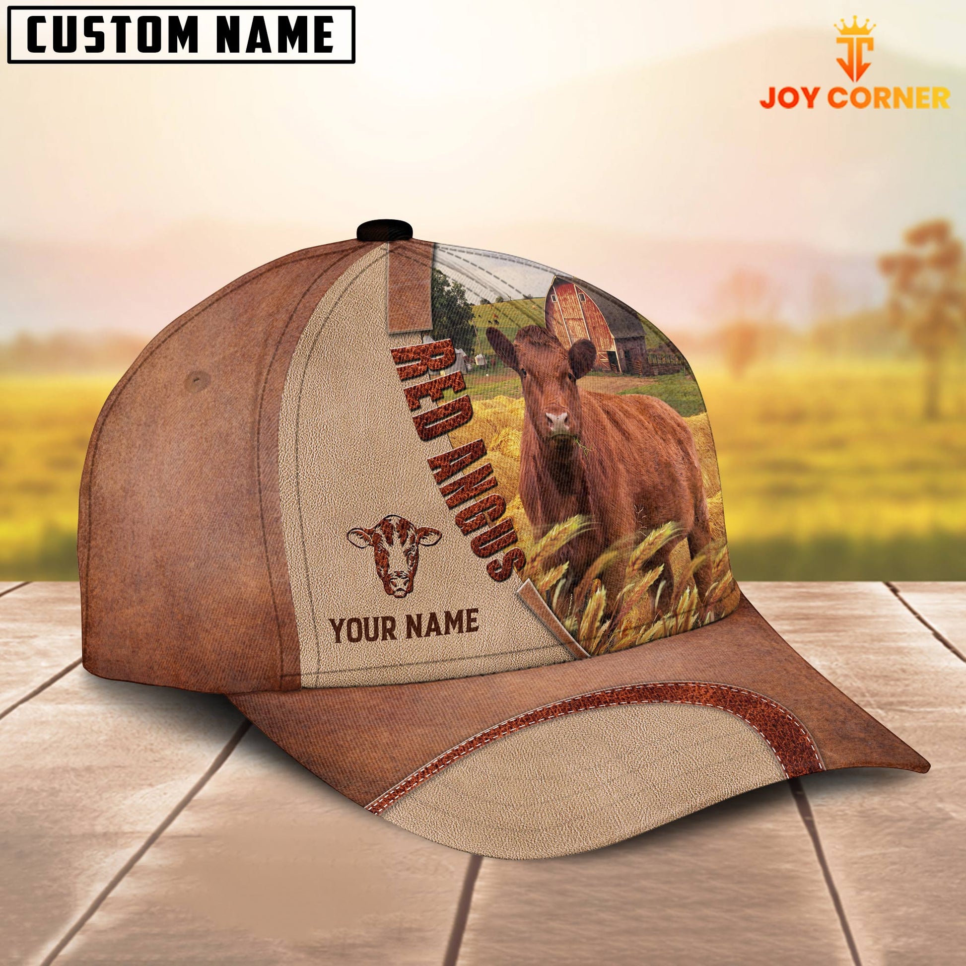 Uni Personalized Name Red Angus Farm Barn Cap – UniJames