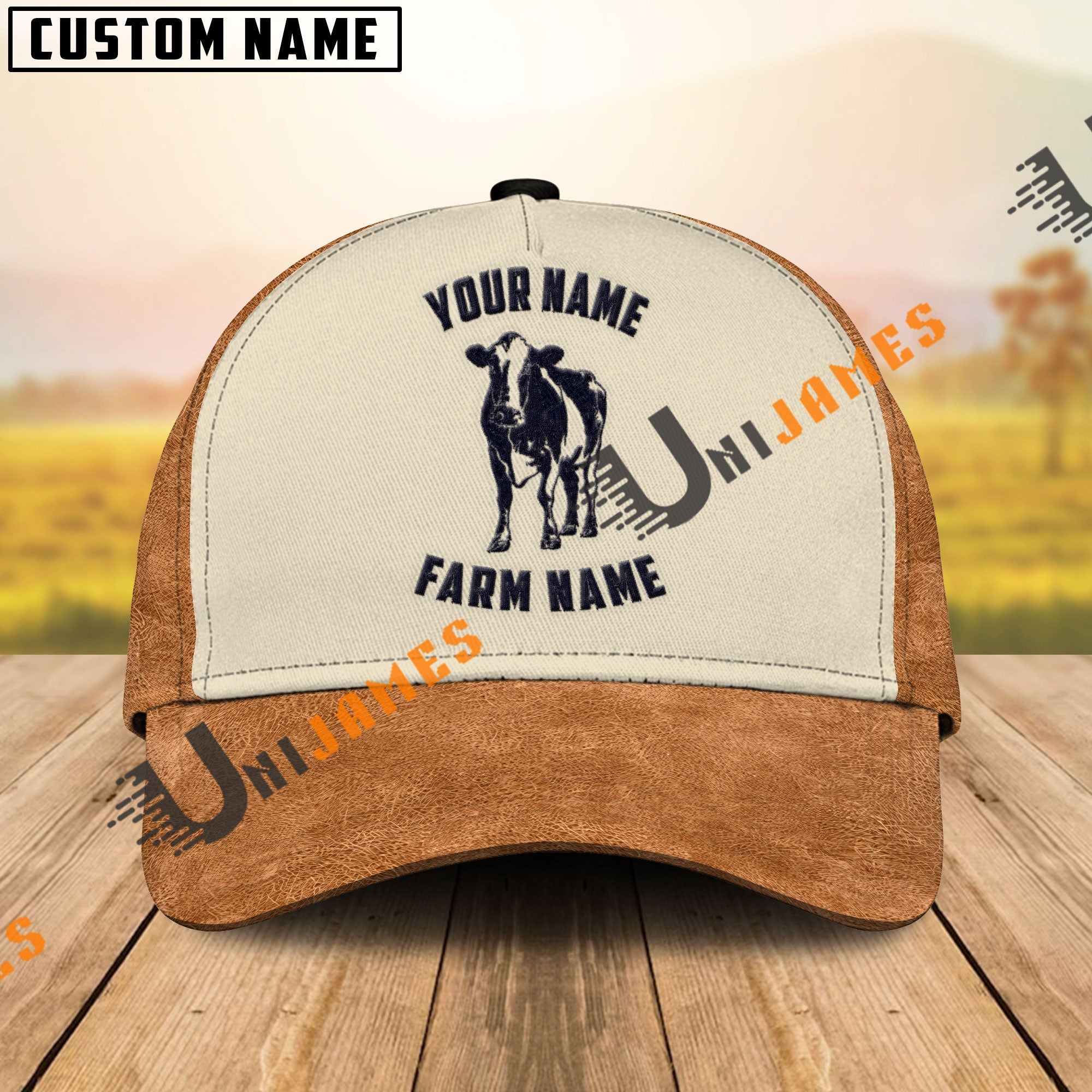 Uni Holstein Embroidered Name and Printed Cap – UniJames