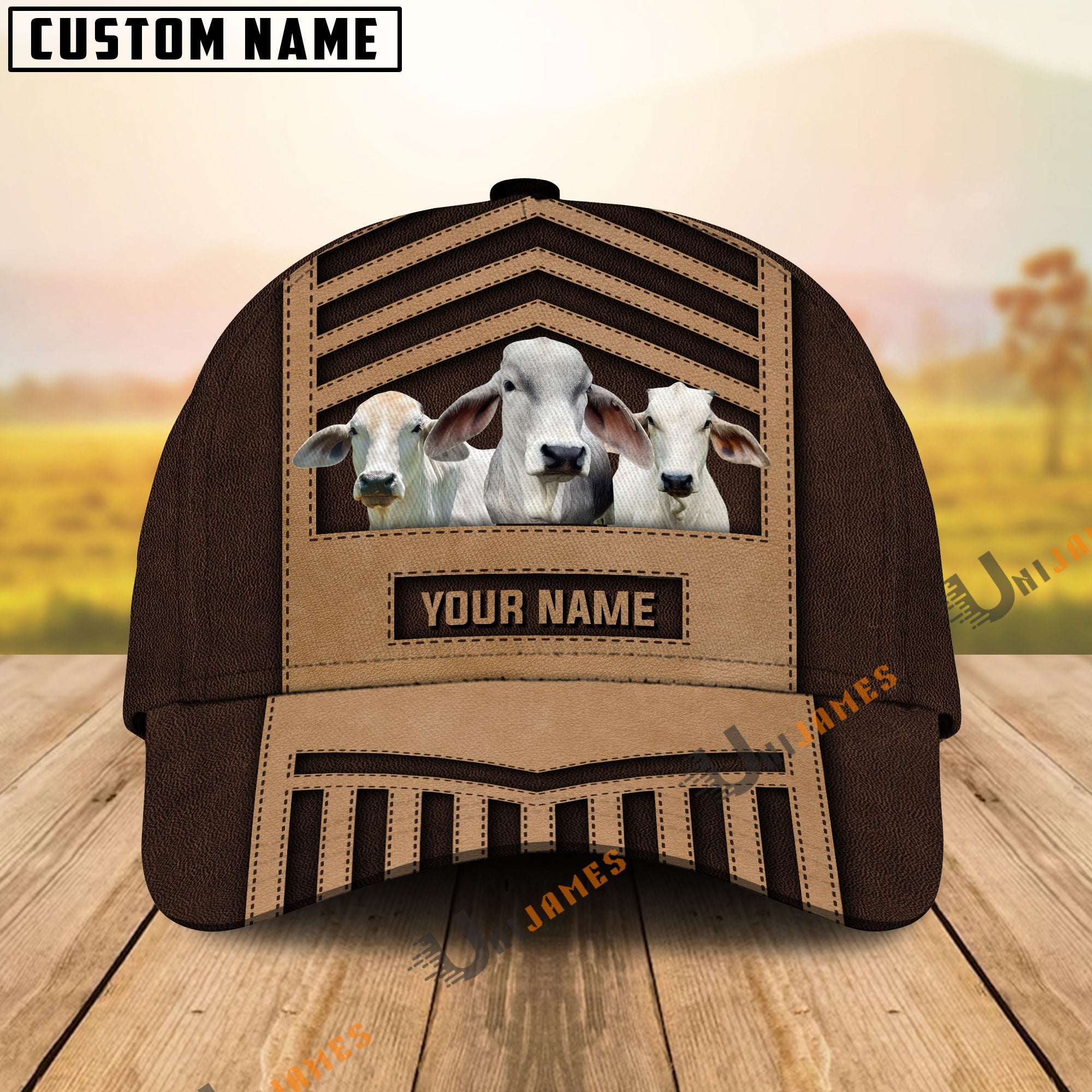 Uni Brahman Happiness Window Personalized Name 3D Cap – UniJames