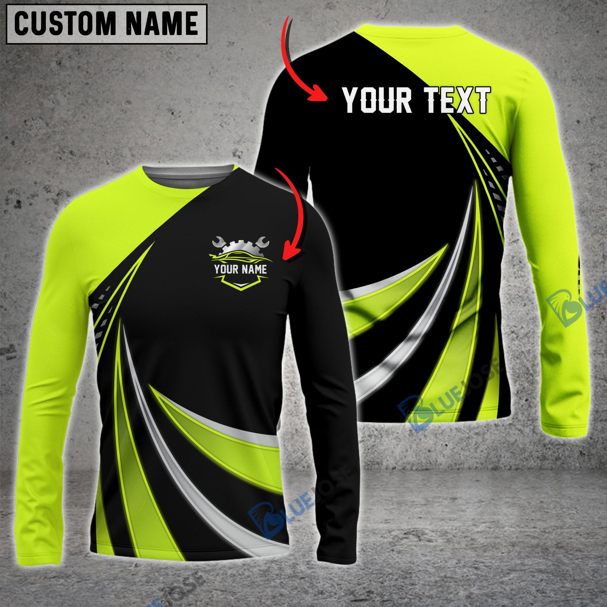 Uni Custom Text Uniform Full Colors 3D Long Sleeve Shirt – UniJames