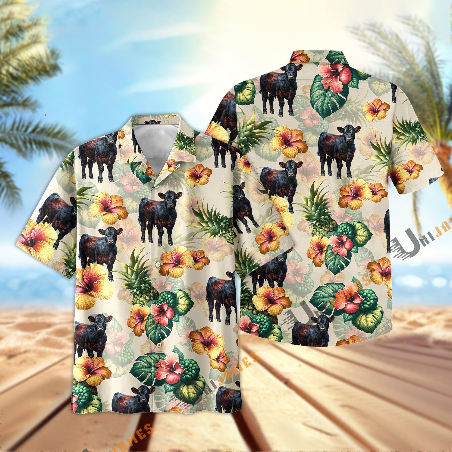 Uni Dexter Hibiscus Pineapple Hawaiian Shirt – UniJames