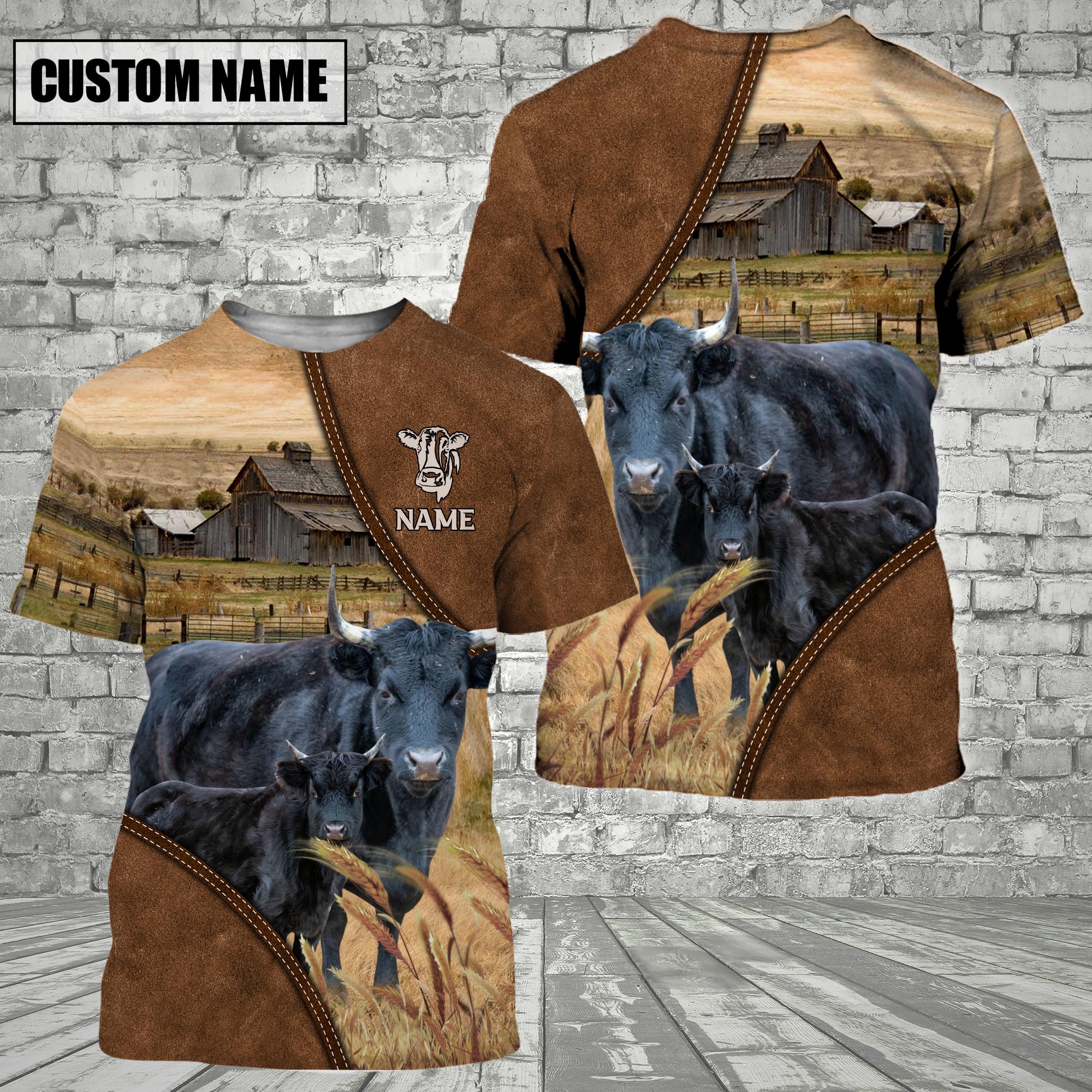 Uni Dexter Barn Farm Customized Name 3D T-Shirt – UniJames